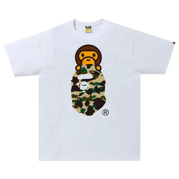 A BATHING APE 1st Camo Milo On Ape Head T-shirt - White
