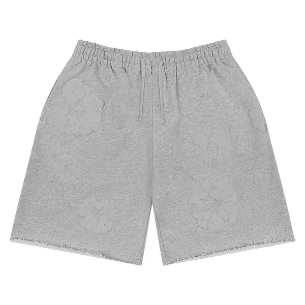 DENIM TEARS Mono Cotton Wreath Sweatshorts - Grey
