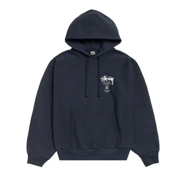 StÜssy World Tour Hoodie - Blue