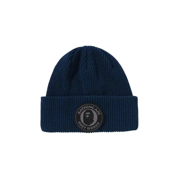 A BATHING APE Busy Work Knit Cap - Blue