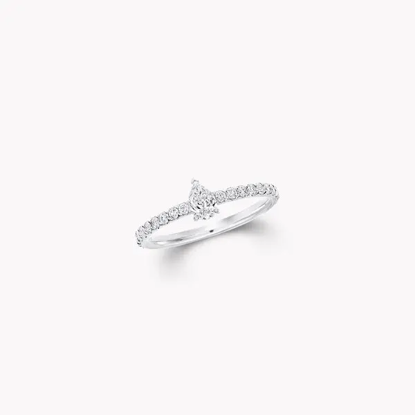 Graff Foufou Pear Shape Diamond Ring - White Gold