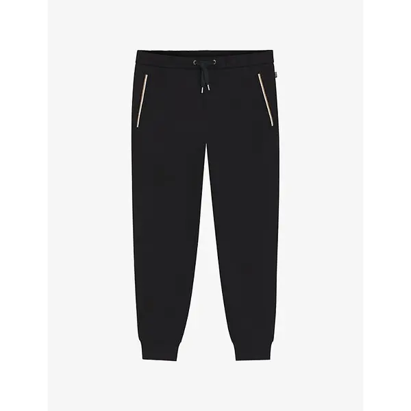 BOSS Drawstring-waist Cotton-jersey Jogging Bottoms