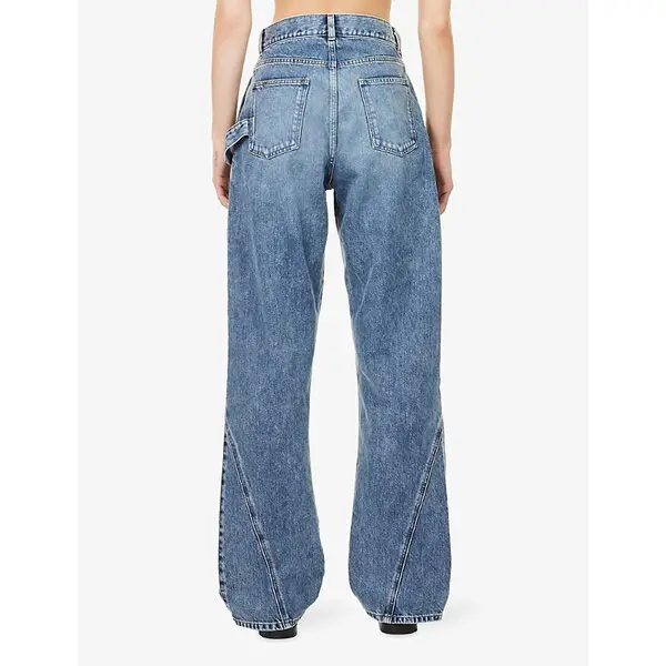 JW Anderson Asymmetric Twisted Waistband Denim Jeans