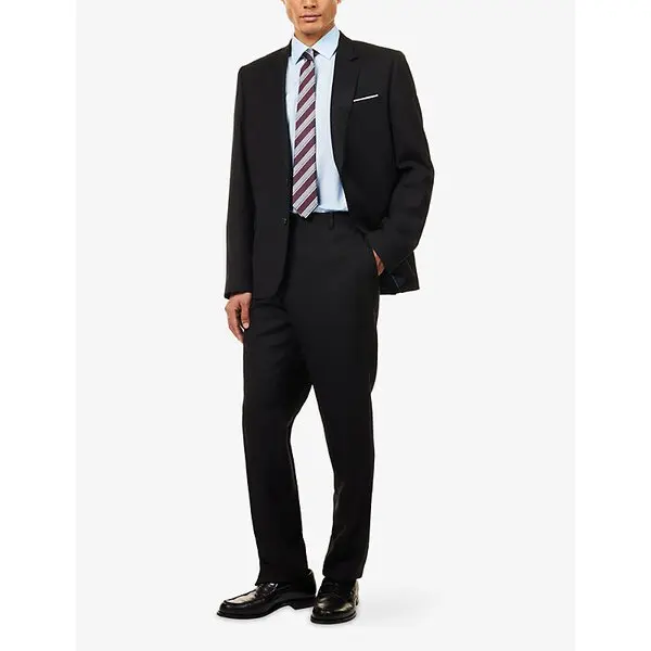 Paul Smith Tailored-fit Long-sleeves Cotton-poplin Shirt