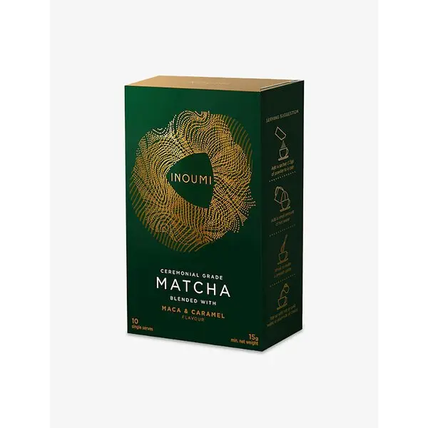 INOUMI Ceremonial Grade Matcha Blended With Maca & Caramel Flavour 10 Sachets 15g - One-color