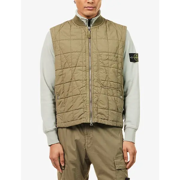 Stone Island Quilted Cotton Vest