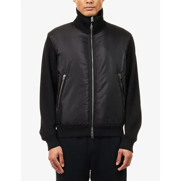 TOM FORD Hybrid-knit Padded Shell Jacket - Black