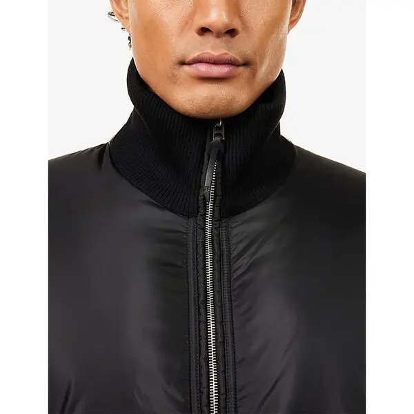 TOM FORD Hybrid-knit Padded Shell Jacket - Black