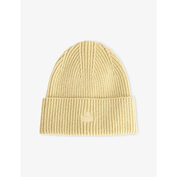 Isabel Marant Mayers Ribbed Cotton-blend Beanie - Light Yellow