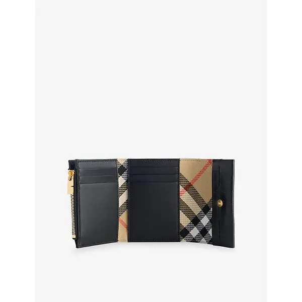 Burberry Cotswolds Foldover Leather Wallet