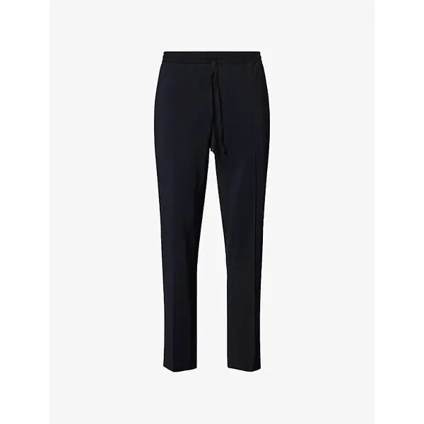 Corneliani Drawstring Straight-leg Wool Trousers