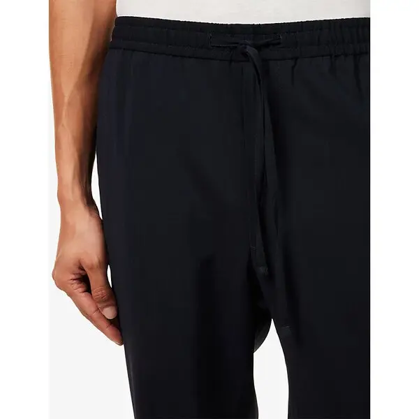 Corneliani Drawstring Straight-leg Wool Trousers