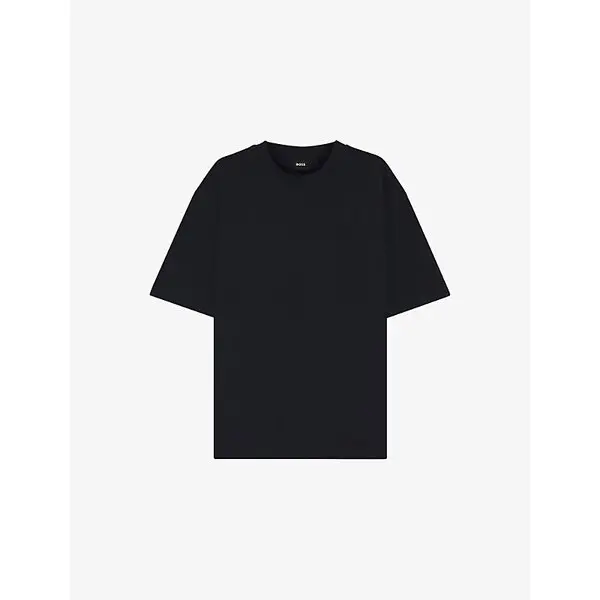 BOSS Relaxed-fit Crewneck Jersey T-shirt - Dark Blue