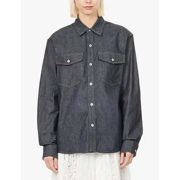 JW Anderson Oversized Denim Shirt With Patch Pockets