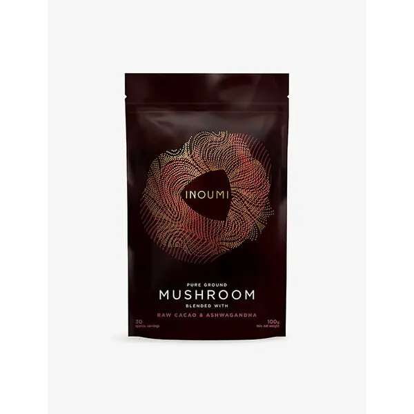 INOUMI Pure Ground Mushroom Blended With Raw Cacao & Ashwagandha Powder 100g - One-color