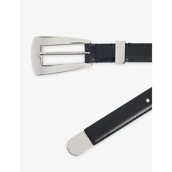 Khaite Lucca Leather Belt - Black