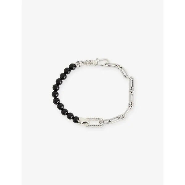 THOMAS SABO Chain-link Beaded Sterling Silver Onyx Bracelet - Black
