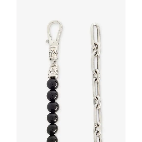 THOMAS SABO Chain-link Beaded Sterling Silver Onyx Bracelet