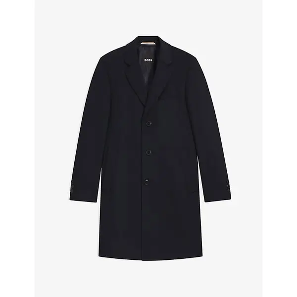 BOSS Single-breasted Wool And Cashmere Coat