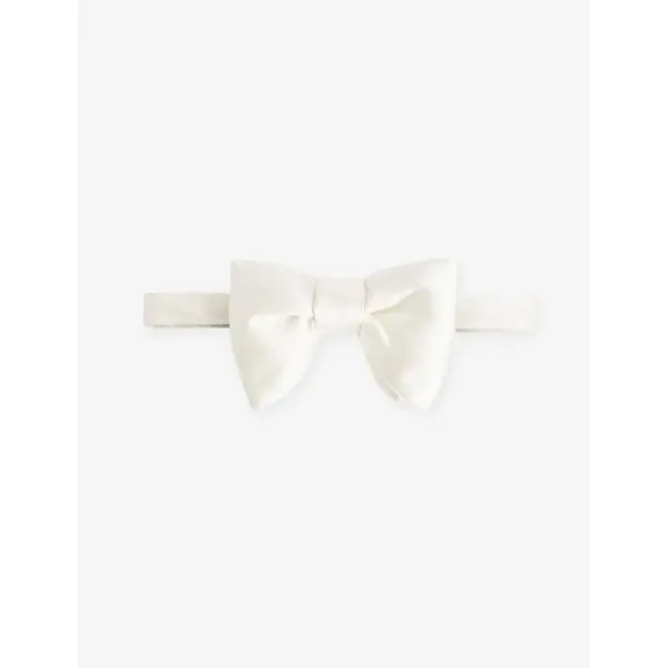 TOM FORD Adjustable Silk Bow Tie - White