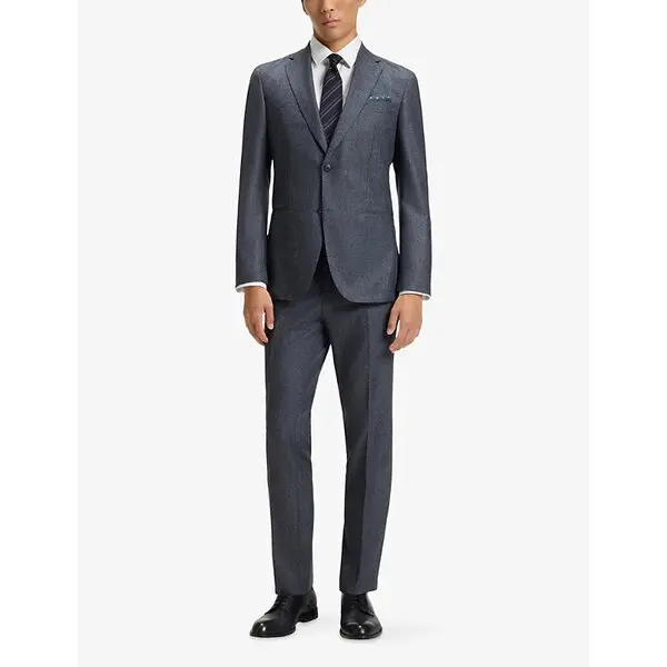 BOSS Single-breasted Notch-lapel Wool Blazer