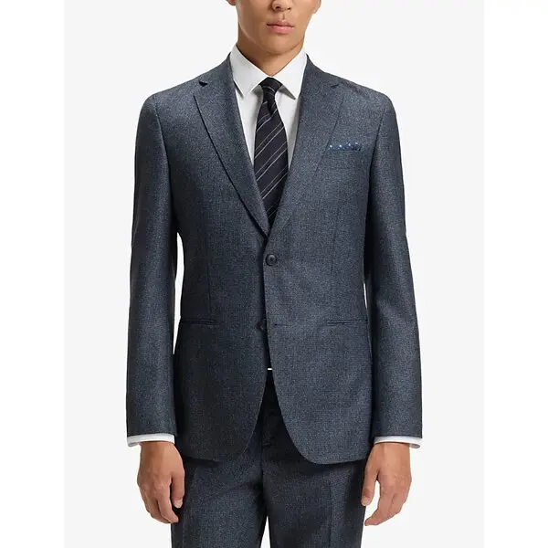 BOSS Single-breasted Notch-lapel Wool Blazer