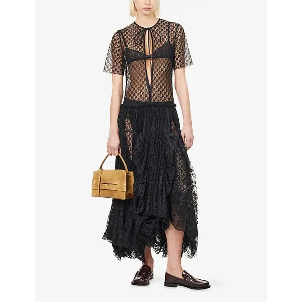 JW Anderson Multi-layer Woven Lace Maxi Dress