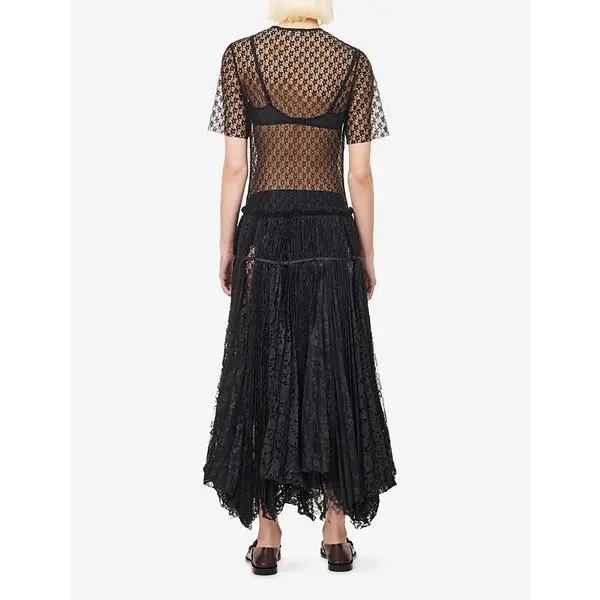 JW Anderson Multi-layer Woven Lace Maxi Dress