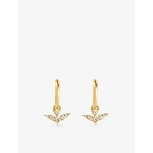 RACHEL JACKSON Dreamcatch Bird Huggie Hoop Earrings - Gold