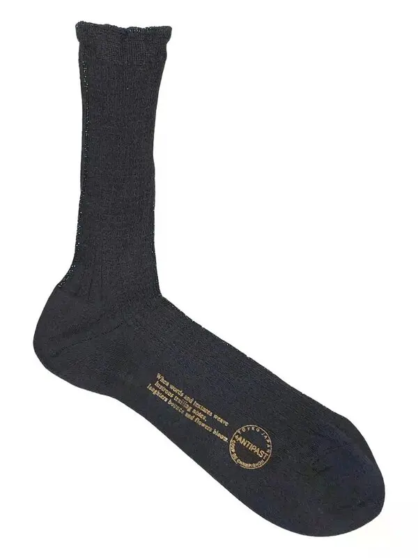 ANTIPAST Ribbed Lurex Socks - Black