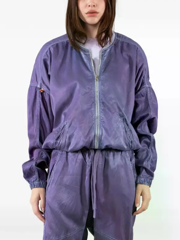 FREECITY Satin Bomber Jacket - Purple