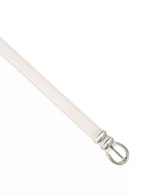 Sandro Leather Belt With Metal Buckle - Neutrals