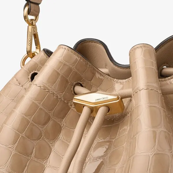 JIMMY CHOO Cinch Medium Shoulder Bag - Chai/gold