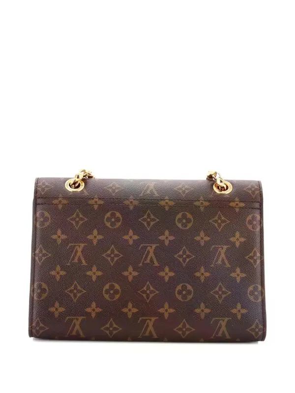 LOUIS VUITTON Victoire Handbag Monogram Canvas And Leather Shoulder Bag - Red