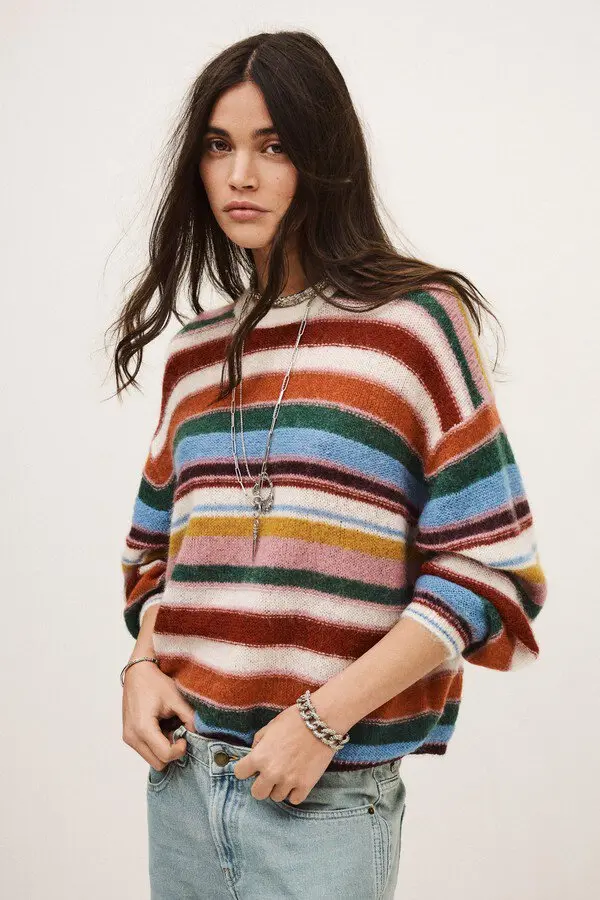 Ba&sh Serena Oversized Striped Sweater