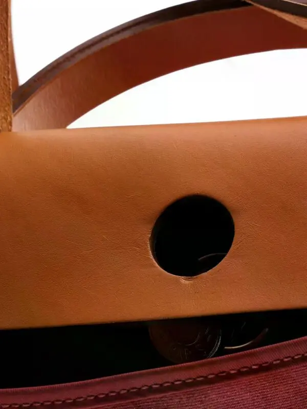 Hermès Herbag Zip Leather And Toile 31 Shoulder Bag - Brown