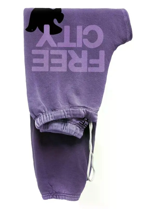 FREECITY Logo-print Sweatpants - Purple
