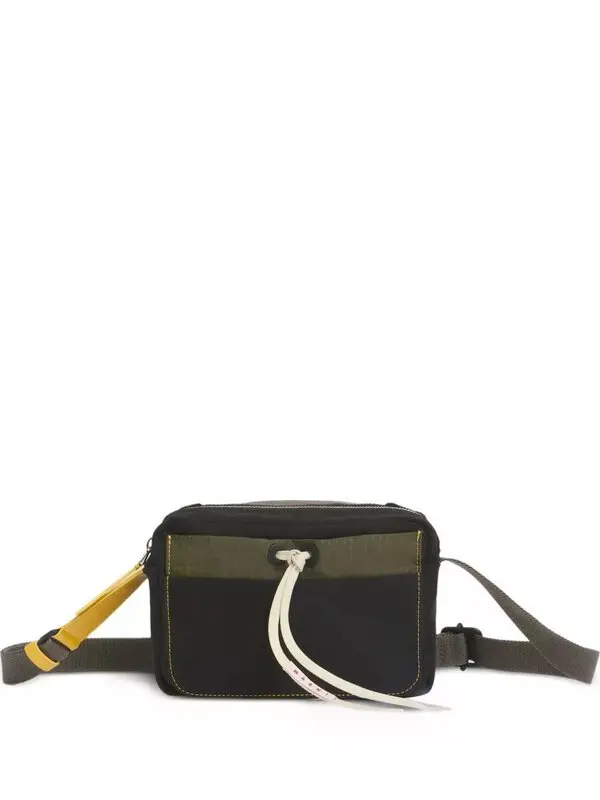 Marni Ripstop Camera Bag With Leather Trim - Black