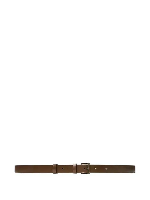 12 STOREEZ Square-buckle Leather Belt - Brown