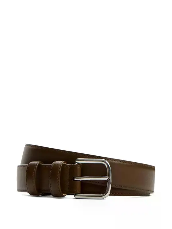 12 STOREEZ Square Buckle Leather Belt