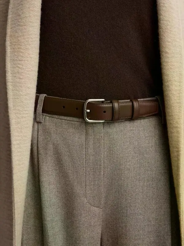 12 STOREEZ Square Buckle Leather Belt