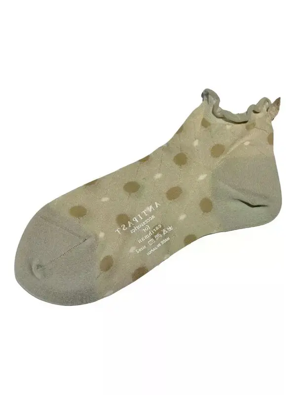 ANTIPAST Polka-dot Ankle Socks - Green