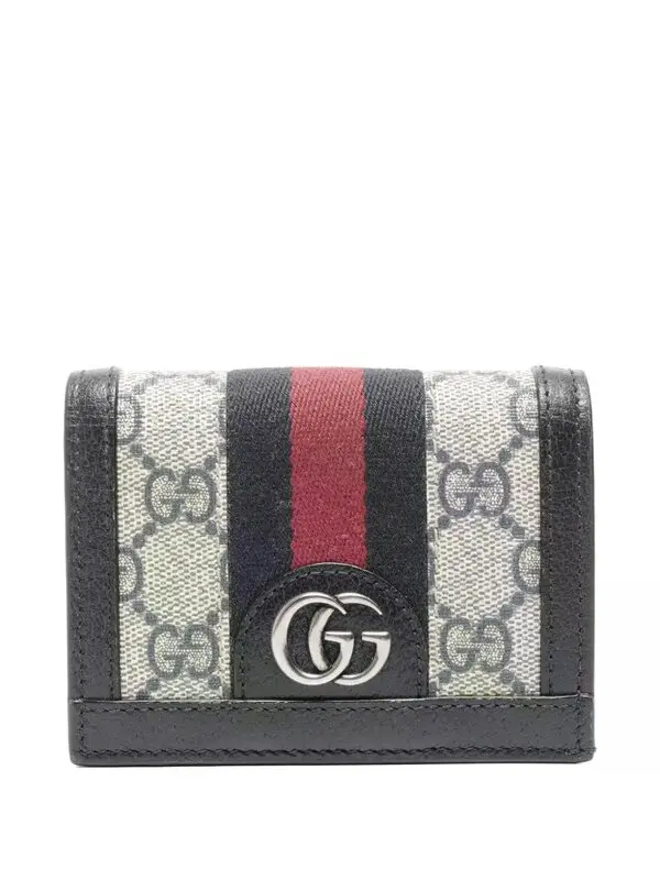 Gucci 2015-2025 Gg-supreme Sherry Logo-stripe Wallet - Neutrals