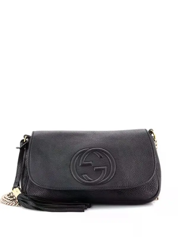 Gucci Soho Chain Leather Medium Crossbody Bag - Black
