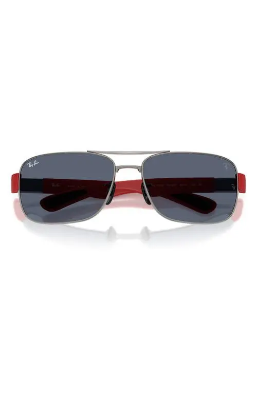 Ray-ban 64mm Polarized Square Sunglasses