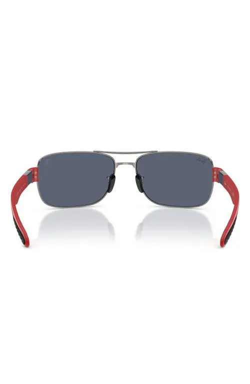 Ray-ban 64mm Polarized Square Sunglasses
