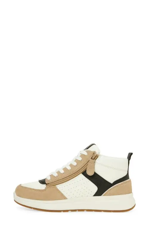 BILLY FOOTWEAR Comfort Double Zip High-top Sneaker - White/black