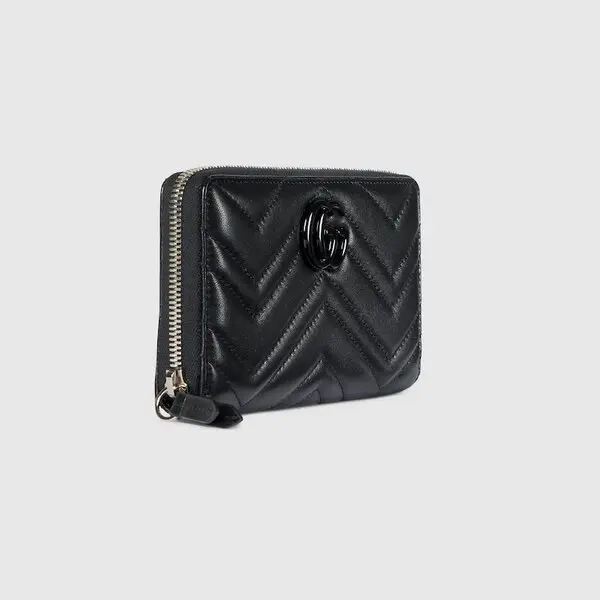 Gucci Gg Marmont Zip Around Wallet Leather