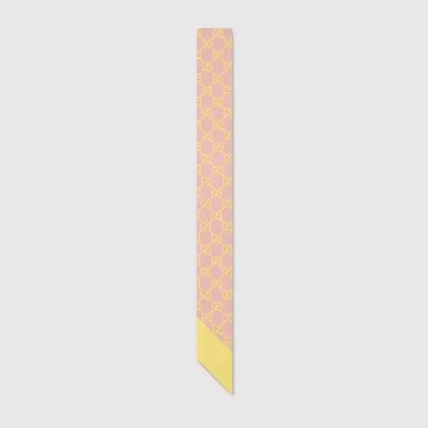 Gucci Gg Silk Twill Ribbon - Yellow