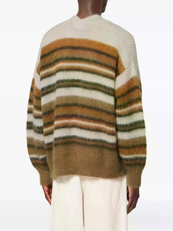 MARANT Striped Mohair-blend Cardigan